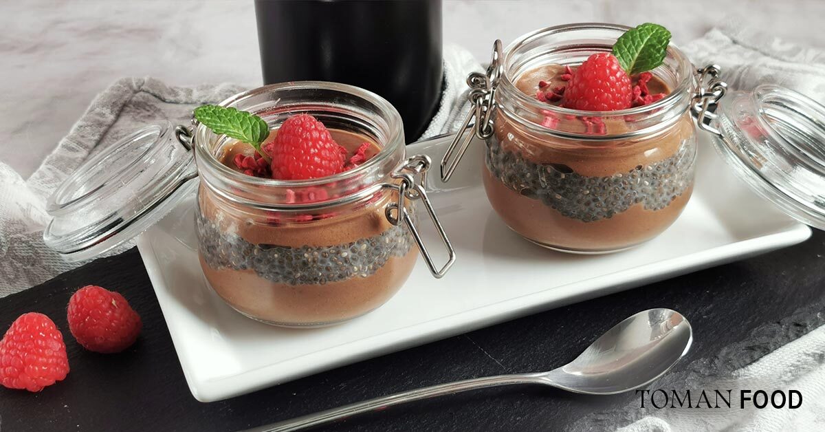 Csokis - marcipános vegán chia puding recept - fehérjediétás